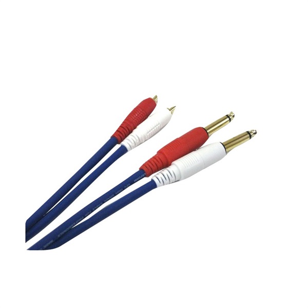 EXFORM COLOR TWIN CABLE 2RP-1.8M (RCA-PHONE 1ペア) 1.8m (BLUE) ｜イケベ楽器店 ...