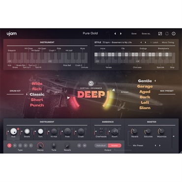 UJAM Virtual Drummer DEEP(ユージャム)(ヴァーチャルドラマー)(オンライン納品)(2時間以内に納品) ｜イケベ楽器店 ...
