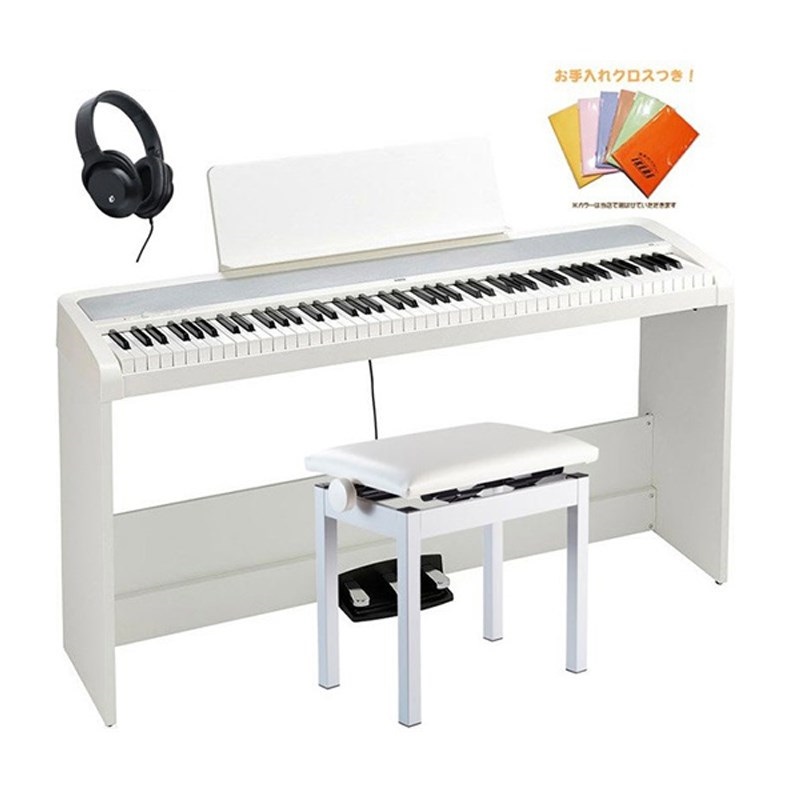 KORG 【新春セール】B2SP-WH+純正ピアノイス(PC-300WH)セット【ヘッドホン・お手入れクロス付】【台数限定・純正ピアノダストカバー付】【※沖縄・離島送料別途お見積もり】 ｜イケ ...