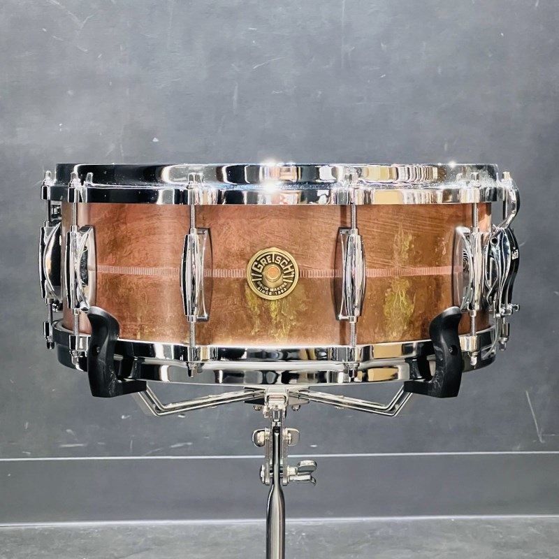 GRETSCH Keith Carlock Signature Snare Drum - 2mm Antique Aged Brass 14× ...