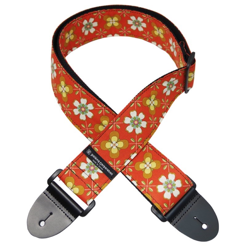 Daiking Corporation DaikingStrap DGST-RETRO-FLOWER-2RO (レトロフラワーオレンジ) ｜イケベ楽器店オンラインストア
