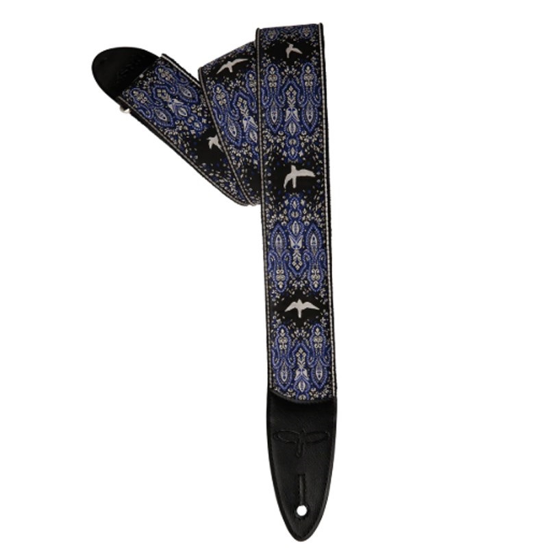 P.R.S. PRS 2inch Guitar Strap Custom Jacquard Birds Fleur (Violet) ｜イケベ ...
