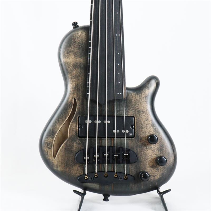 MAYONES Cali 5 Spruce Top (Antique Black) [Semi Hollow Fretless] ｜イケベ楽器 ...