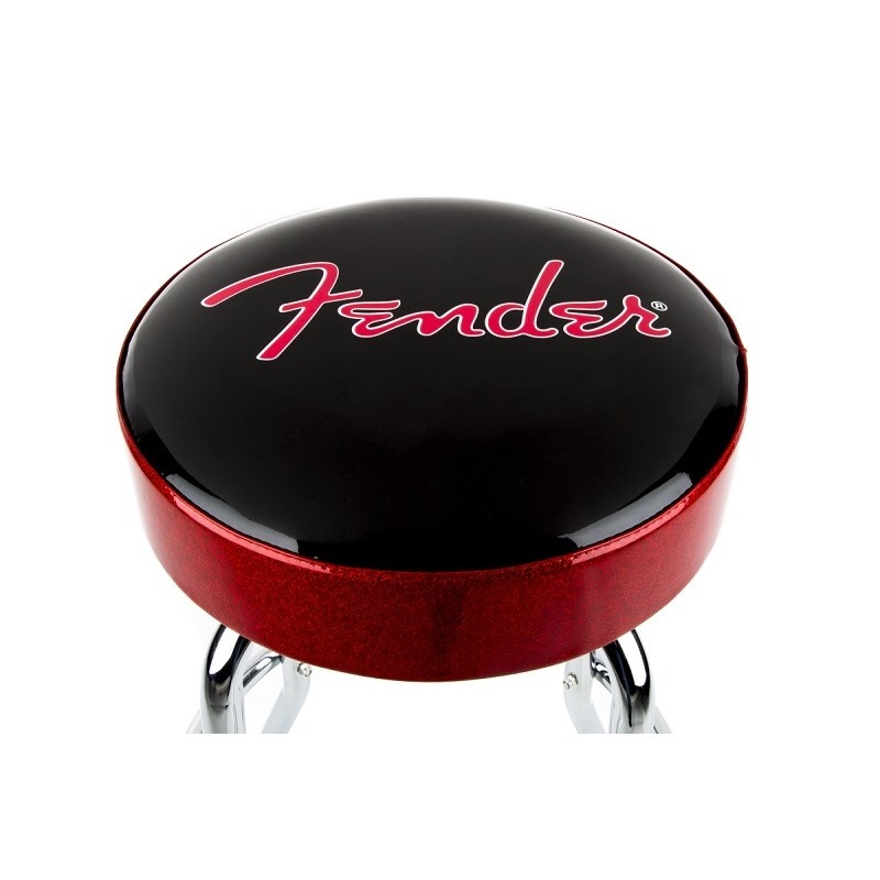 Fender USA Fender(R) Red Sparkle Logo Barstool， Black/Red Sparkle 30 ...
